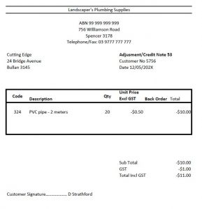 ABBS Credit Note – ABBS LMS