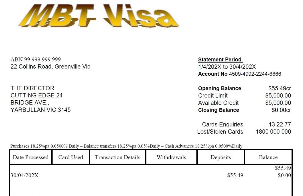 ABBS April and May Business Visa Statements – ABBS LMS